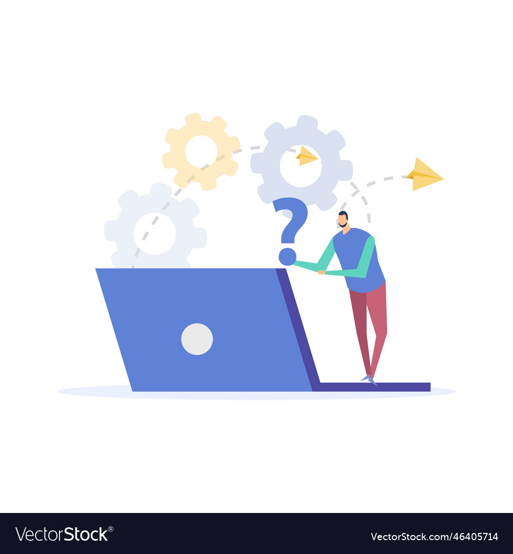 Customer support flat Royalty Free Vector Image