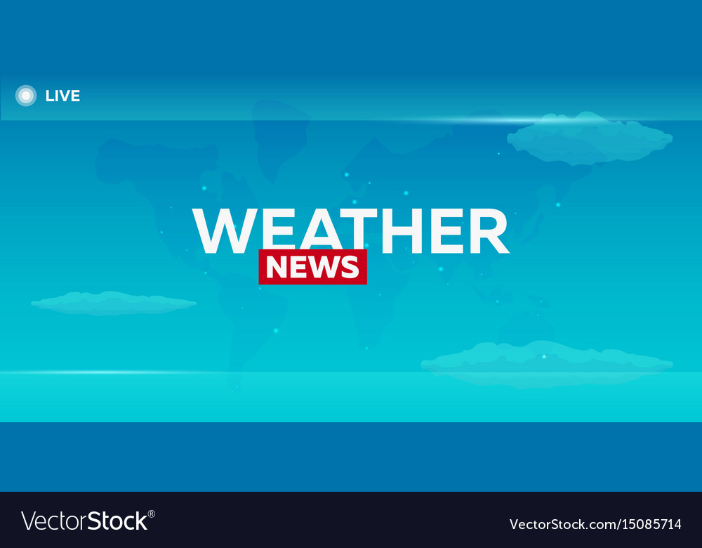 Mass media weather news breaking banner Royalty Free Vector