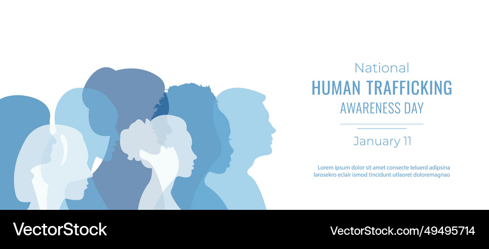 National human trafficking awareness day18 Vector Image