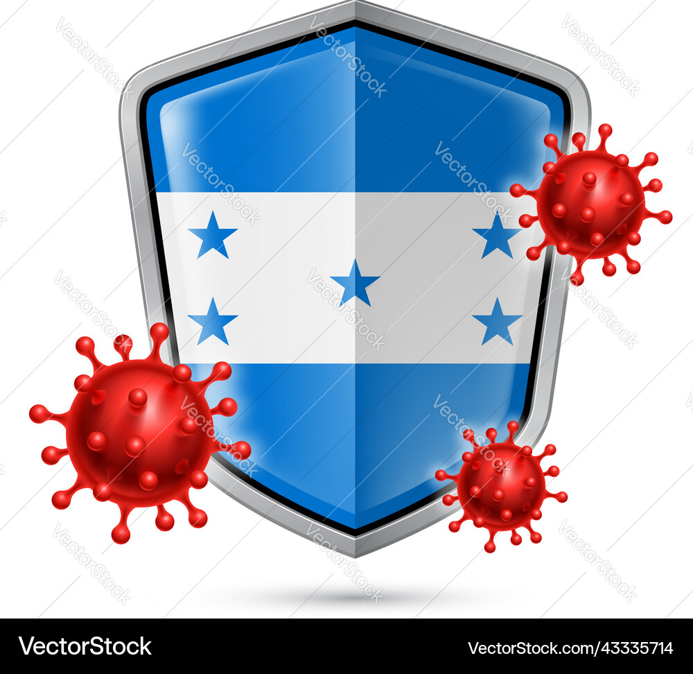 Shield icon of honduras Royalty Free Vector Image