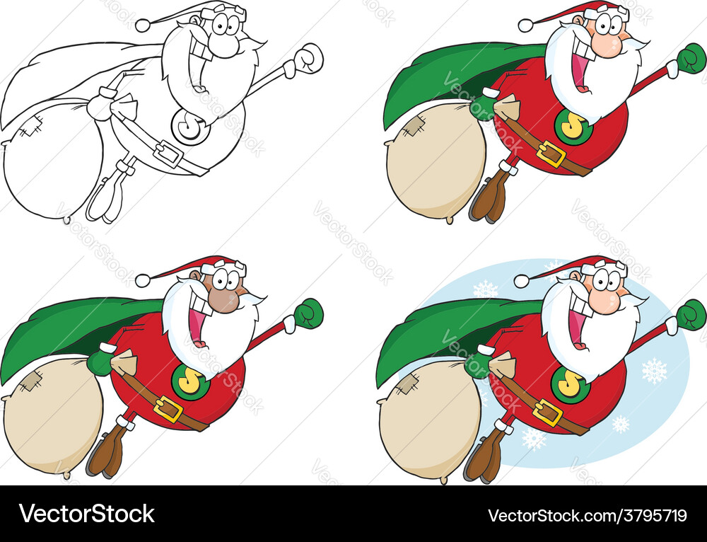 Cartoon santa design Royalty Free Vector Image