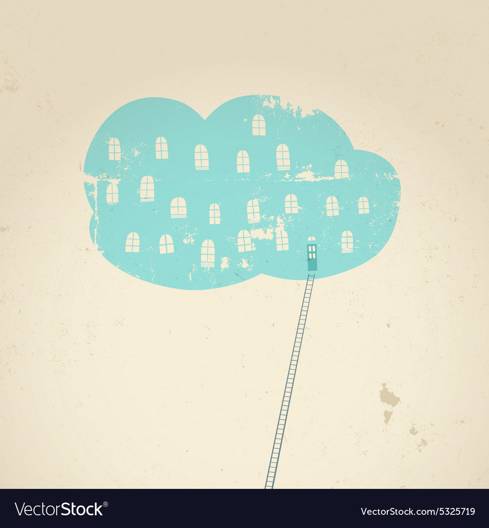 Cloud concept connect with Royalty Free Vector Image