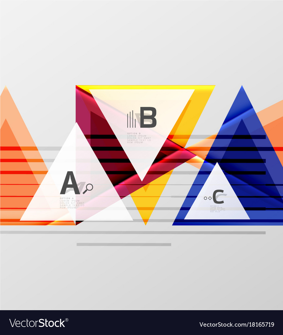 Color triangles background design Royalty Free Vector Image