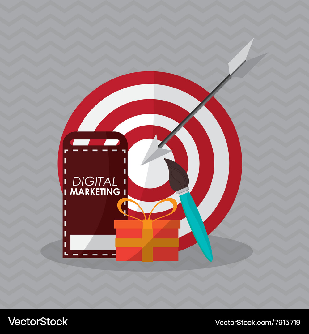 Digital marketing design Royalty Free Vector Image