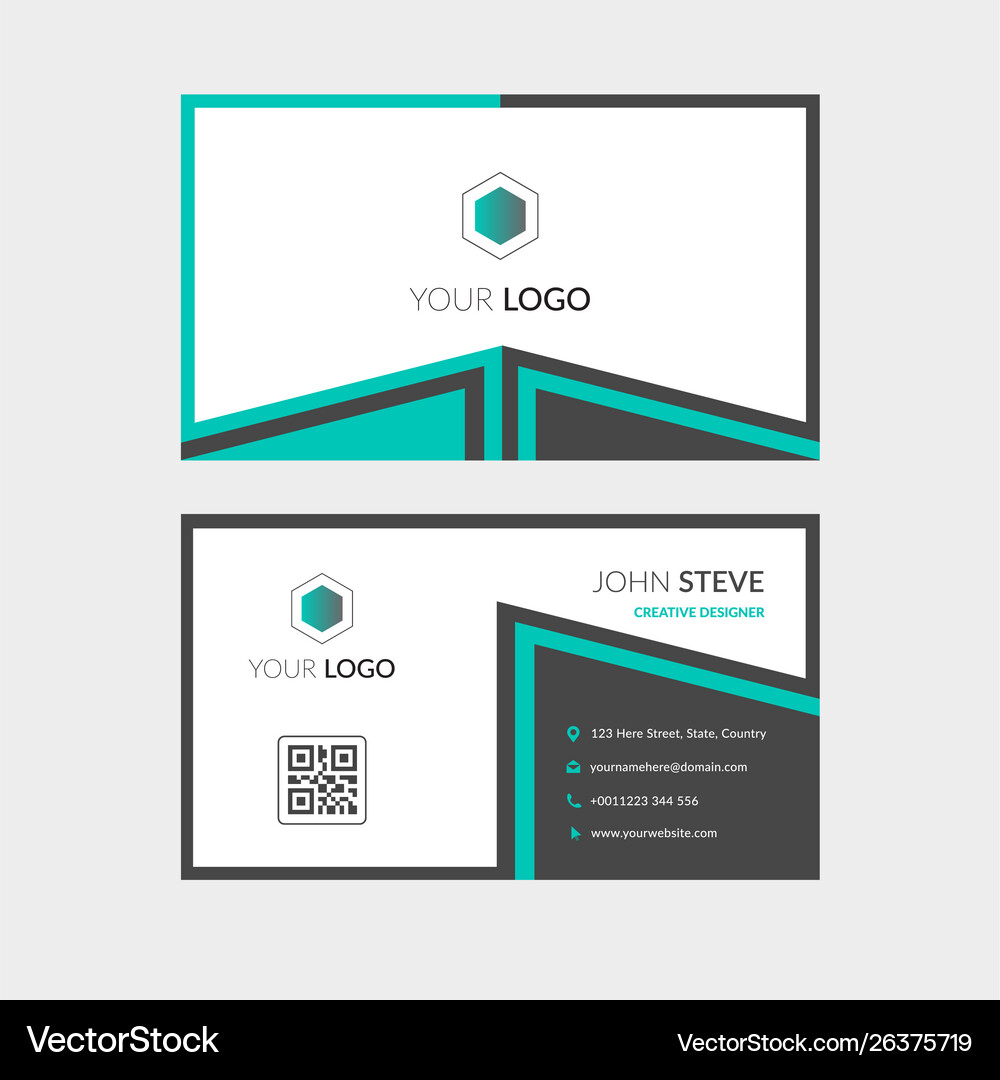 Modern visiting card template Royalty Free Vector Image