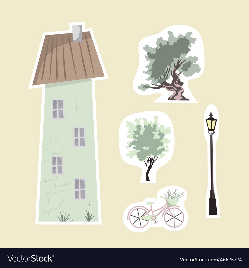 Houses set Royalty Free Vector Image - VectorStock