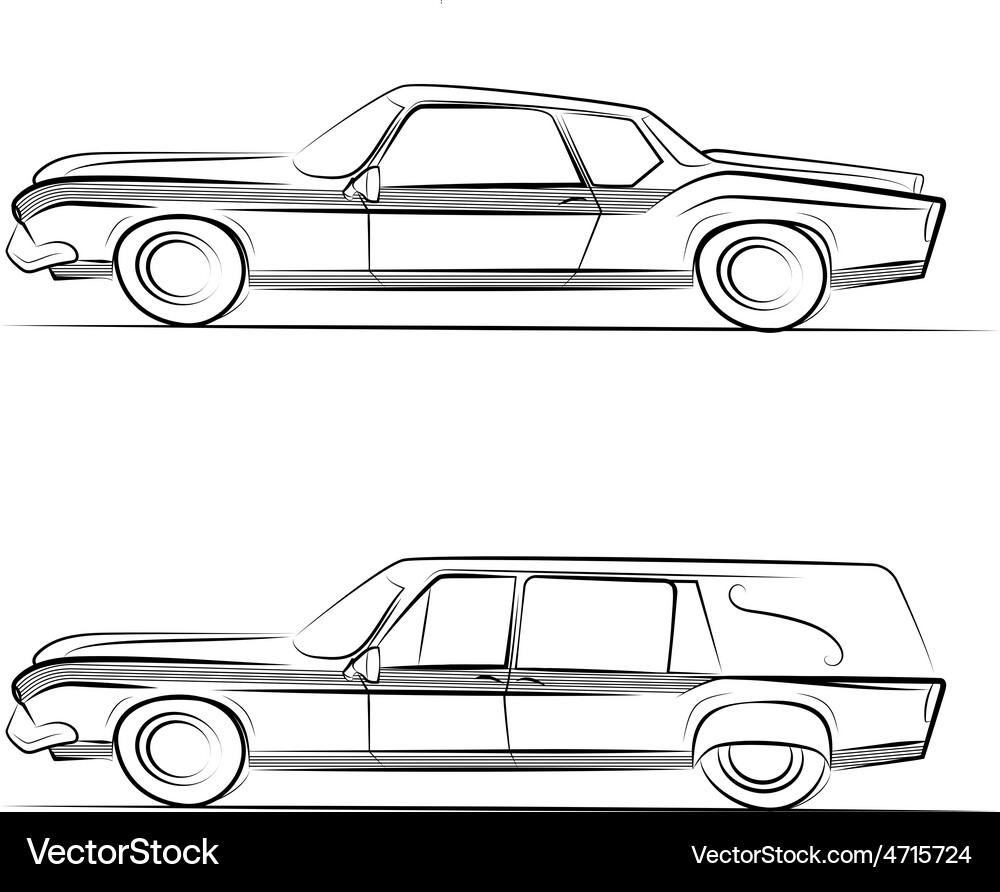 Retro cars Royalty Free Vector Image - VectorStock