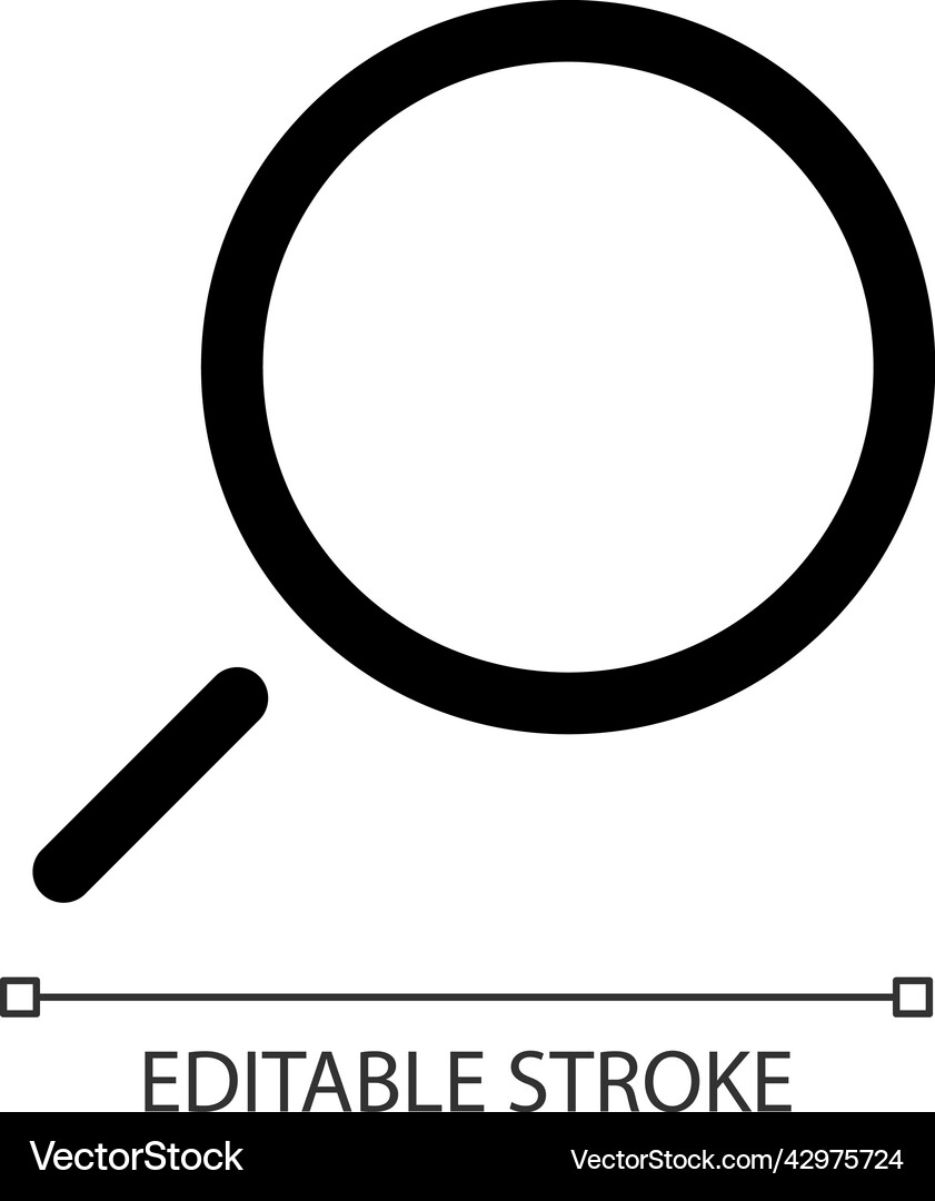 Search white linear ui icon Royalty Free Vector Image