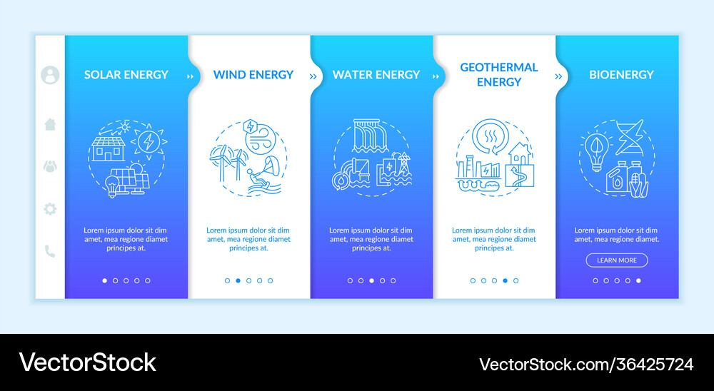 Sources clean energy infographic template Vector Image