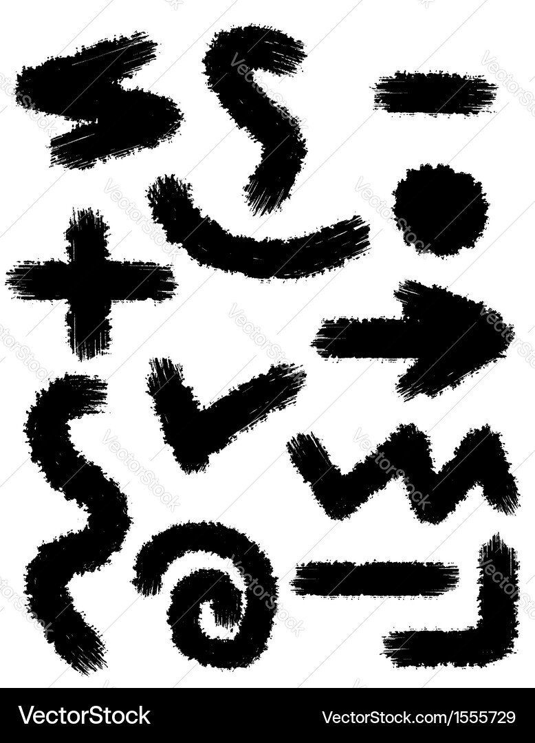 Abstract traces of brush strokes 01 Royalty Free Vector
