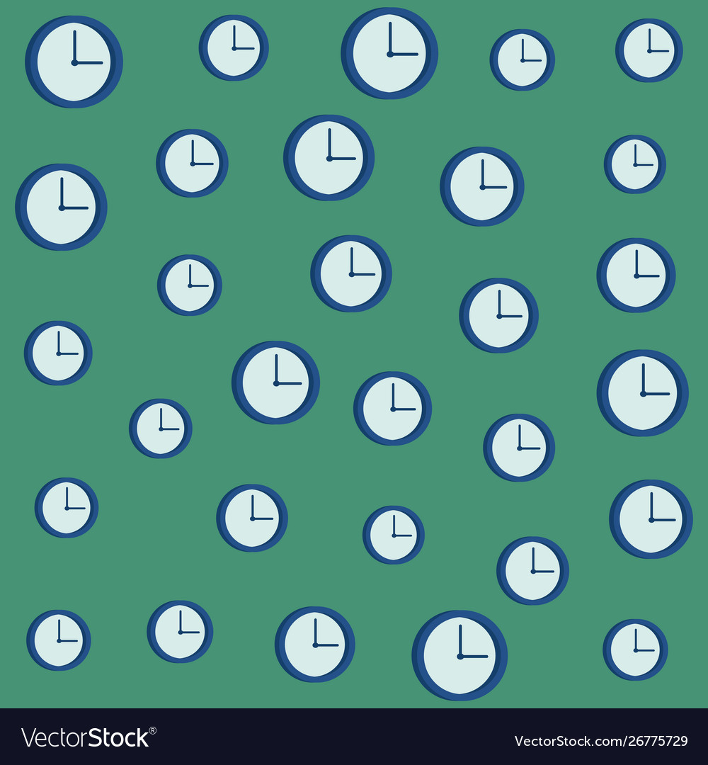 Clock office pattern background Royalty Free Vector Image