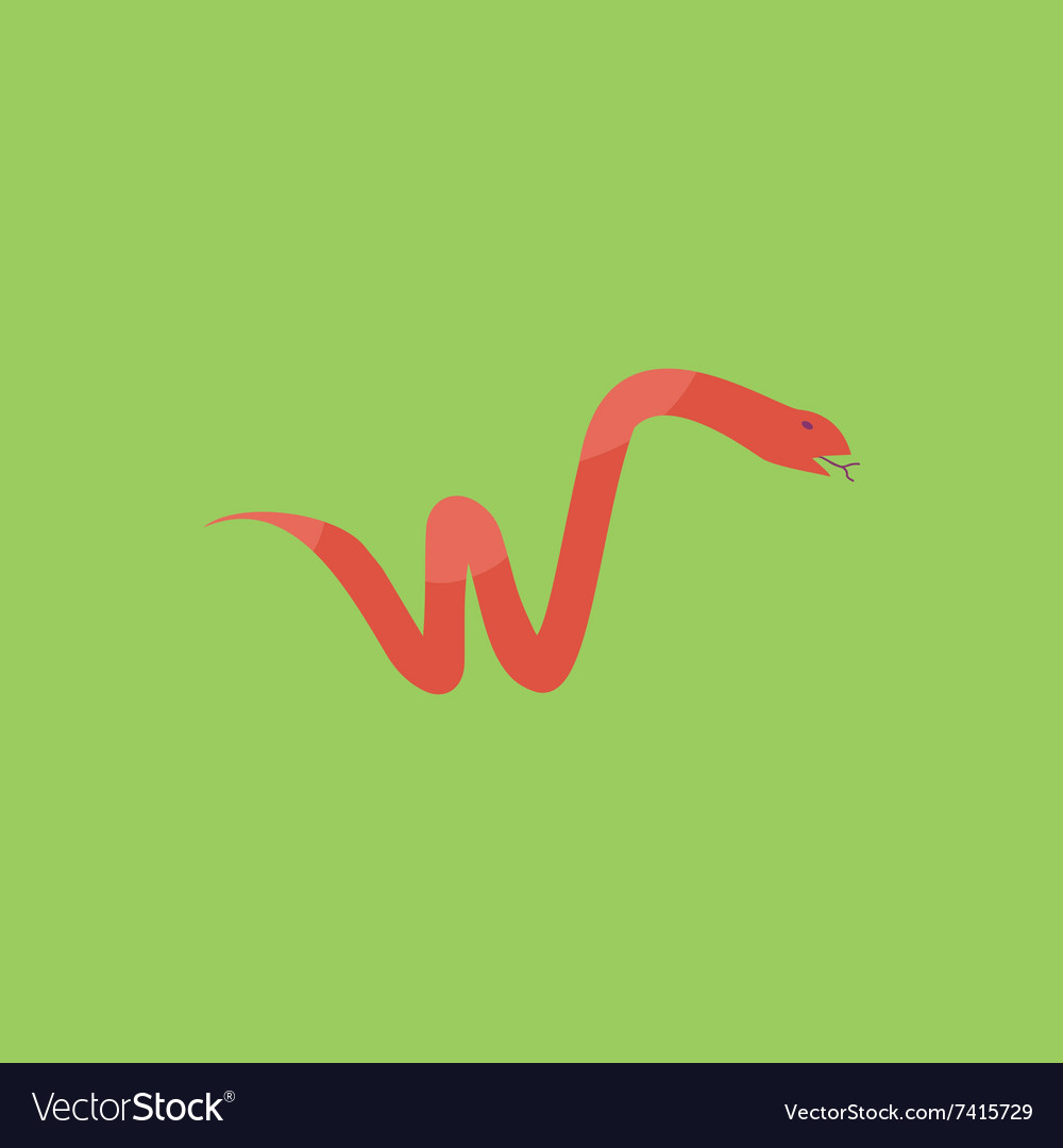 Snake flat icon Royalty Free Vector Image - VectorStock