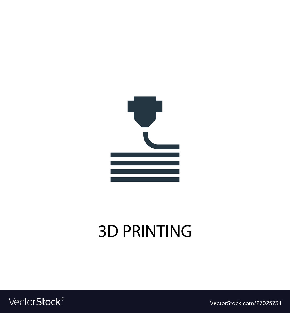 3d printing icon simple element Royalty Free Vector Image
