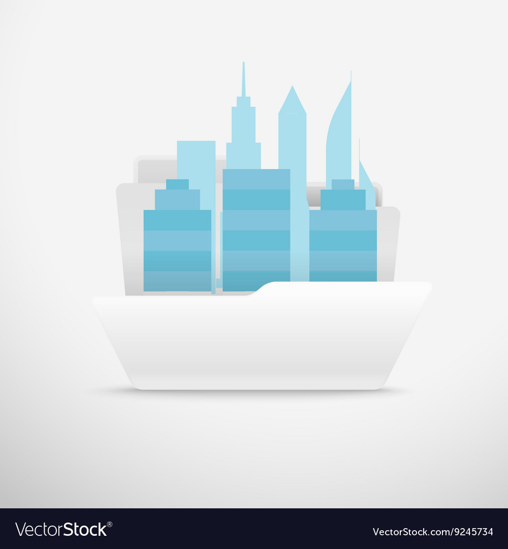 Computer interface folder open folder illus Vector Image