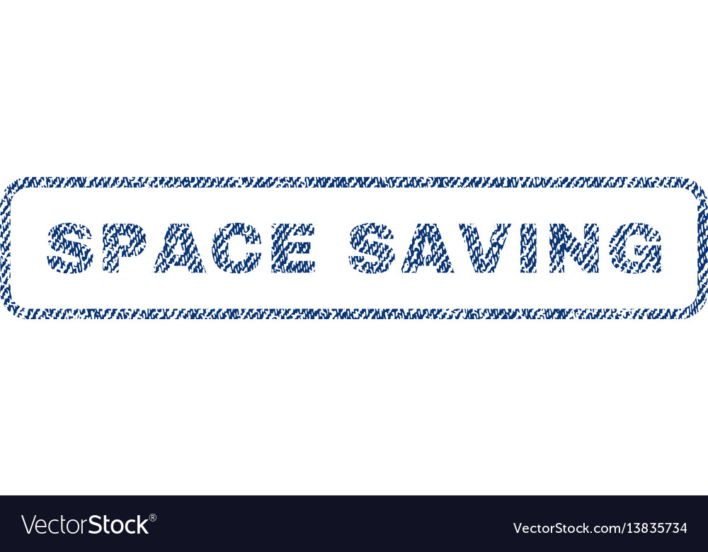 Space saving textile stamp Royalty Free Vector Image