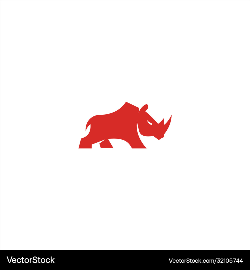 Animal rhino design template Royalty Free Vector Image