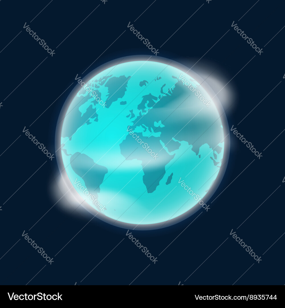 Earth planet globe isolated Royalty Free Vector Image