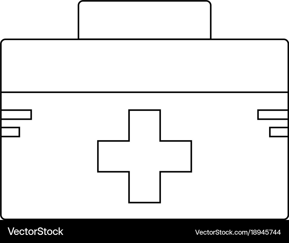 Medical outline symbol Royalty Free Vector Image