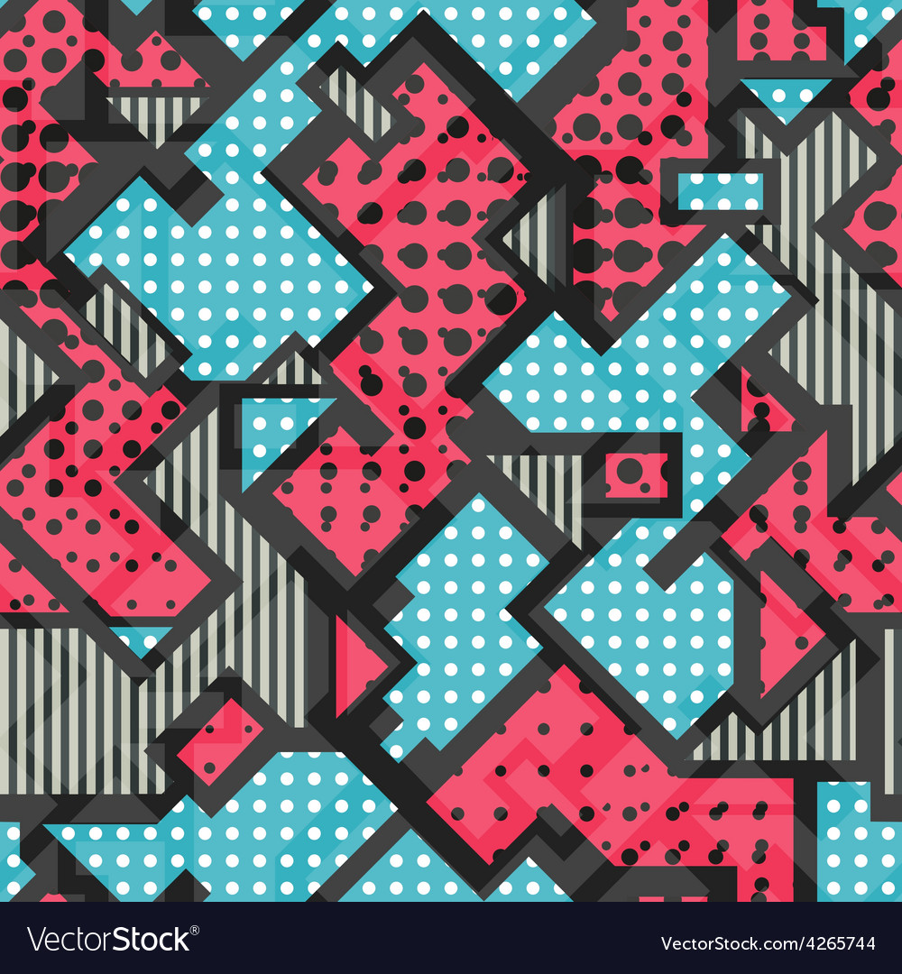 Pink geometric seamless pattern Royalty Free Vector Image
