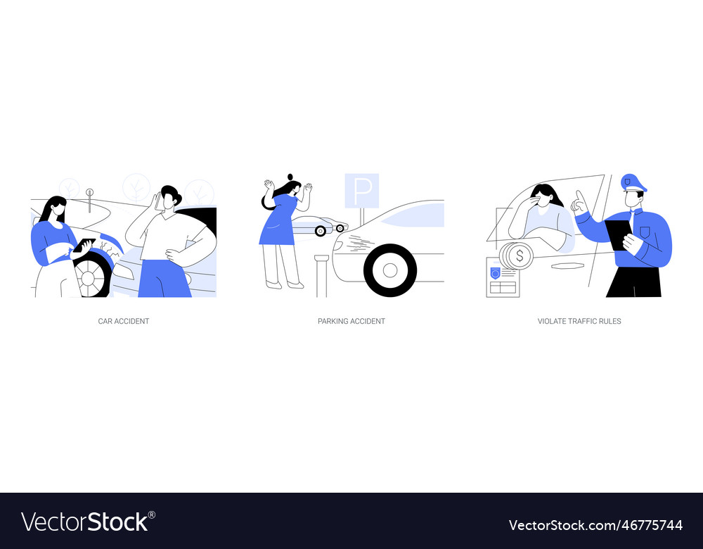 Road traffic accident abstract concept Royalty Free Vector Road traffic accident abstract concept Royalty Free Vector