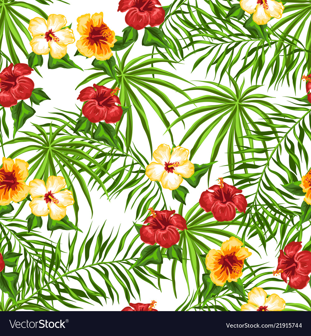 Tropical seamless pattern Royalty Free Vector Image