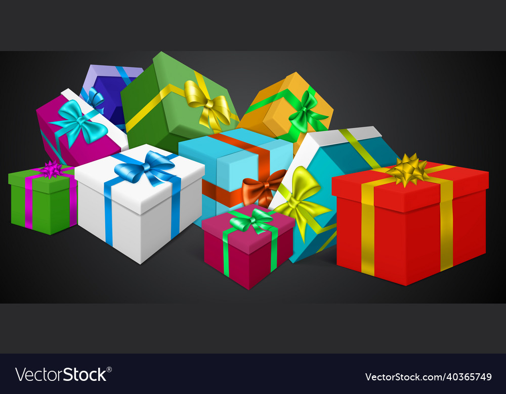 Background with gift boxes Royalty Free Vector Image