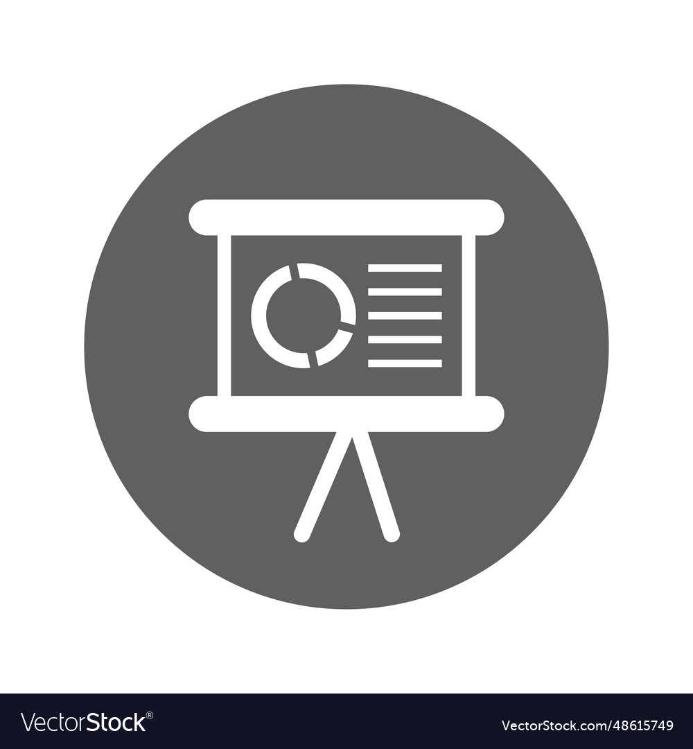 Chart presentation icon Royalty Free Vector Image