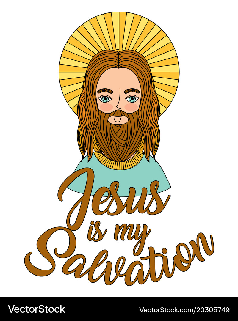 Jesus catholicism religion card Royalty Free Vector Image