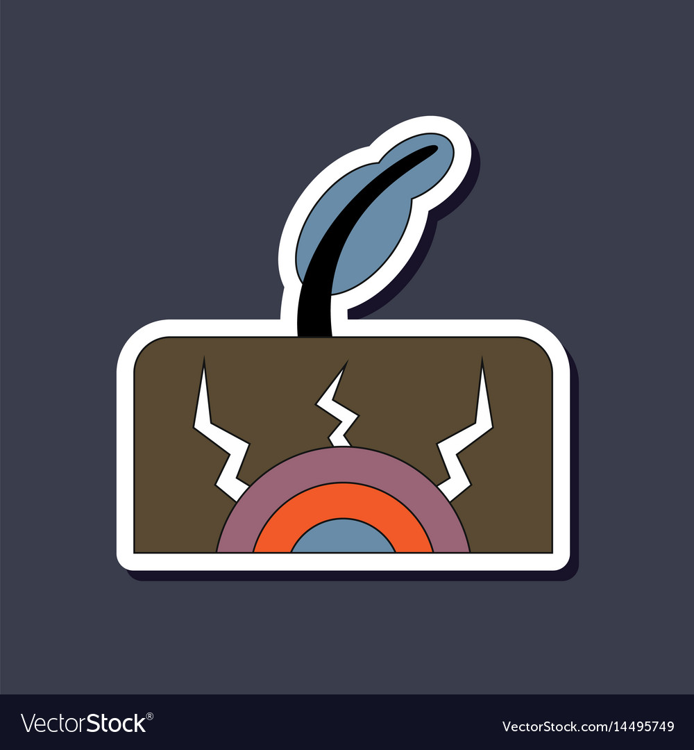 Paper Sticker On Stylish Background Natural Vector Image