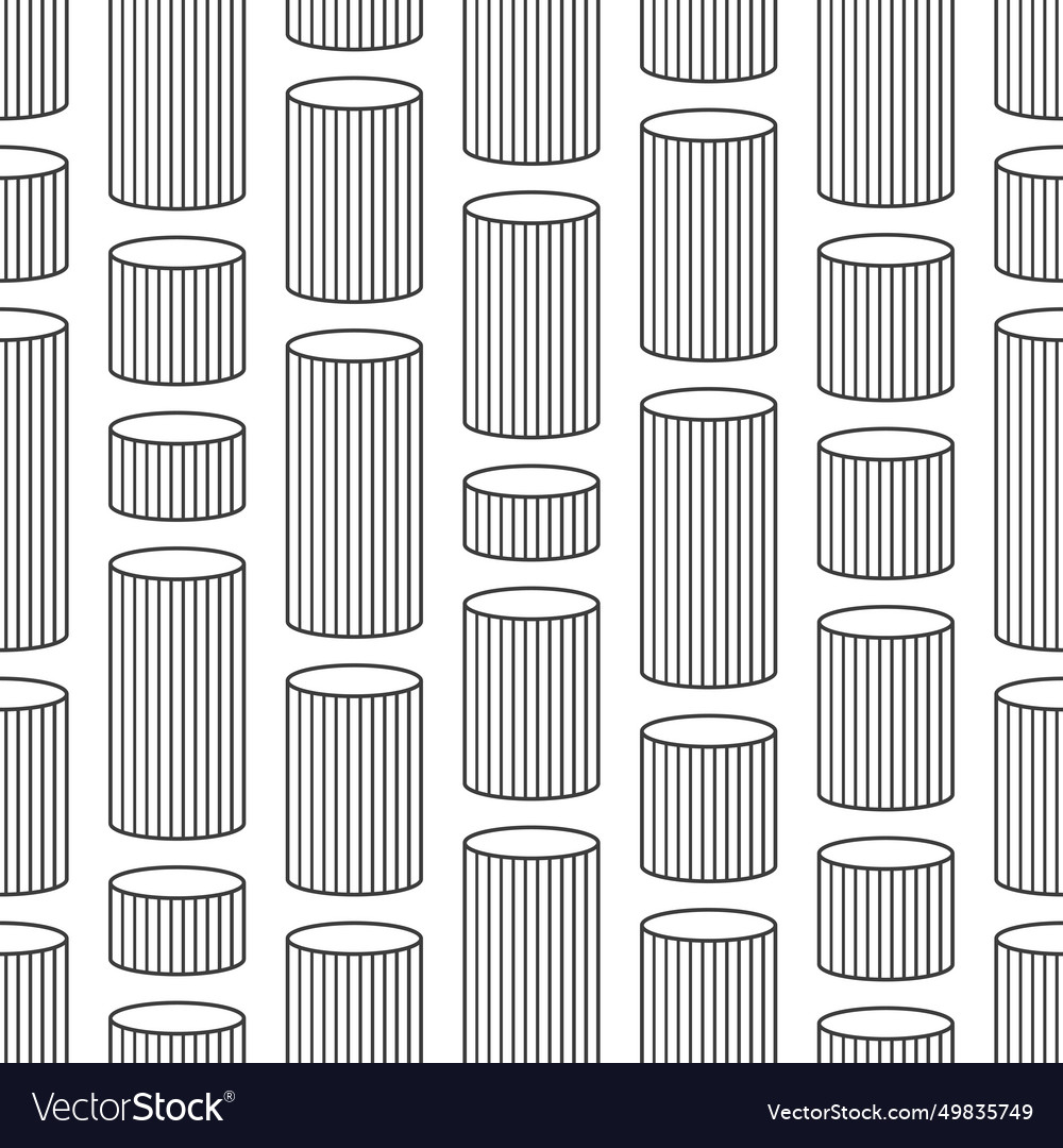Striped cylinders seamless pattern Royalty Free Vector Image