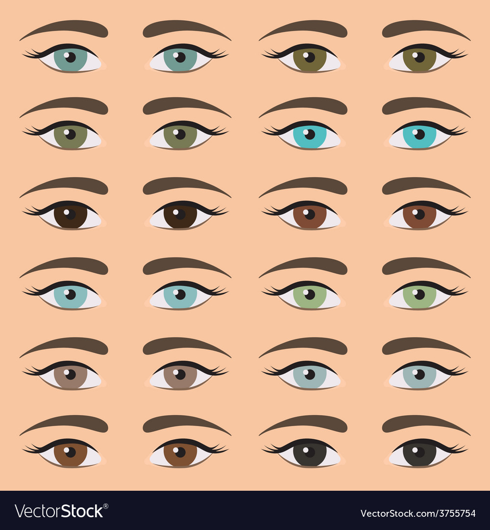 Eyes Collection Royalty Free Vector Image Vectorstock