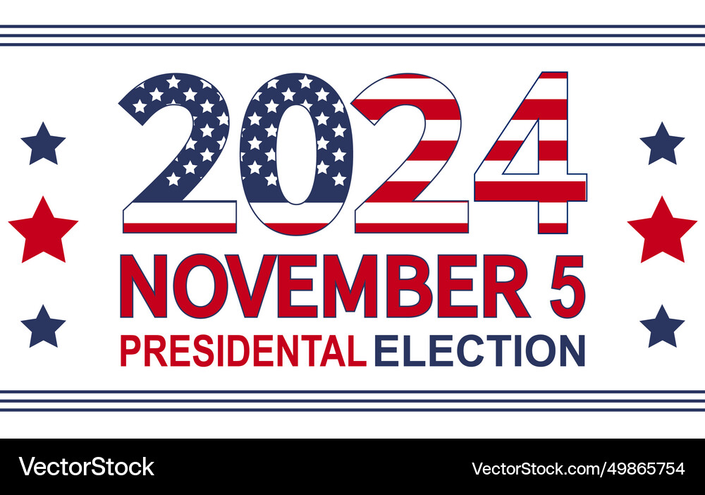 Presidential elections event banner background Vector Image