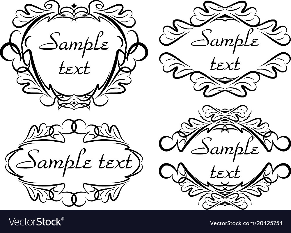 Set frames for your design Royalty Free Vector Image
