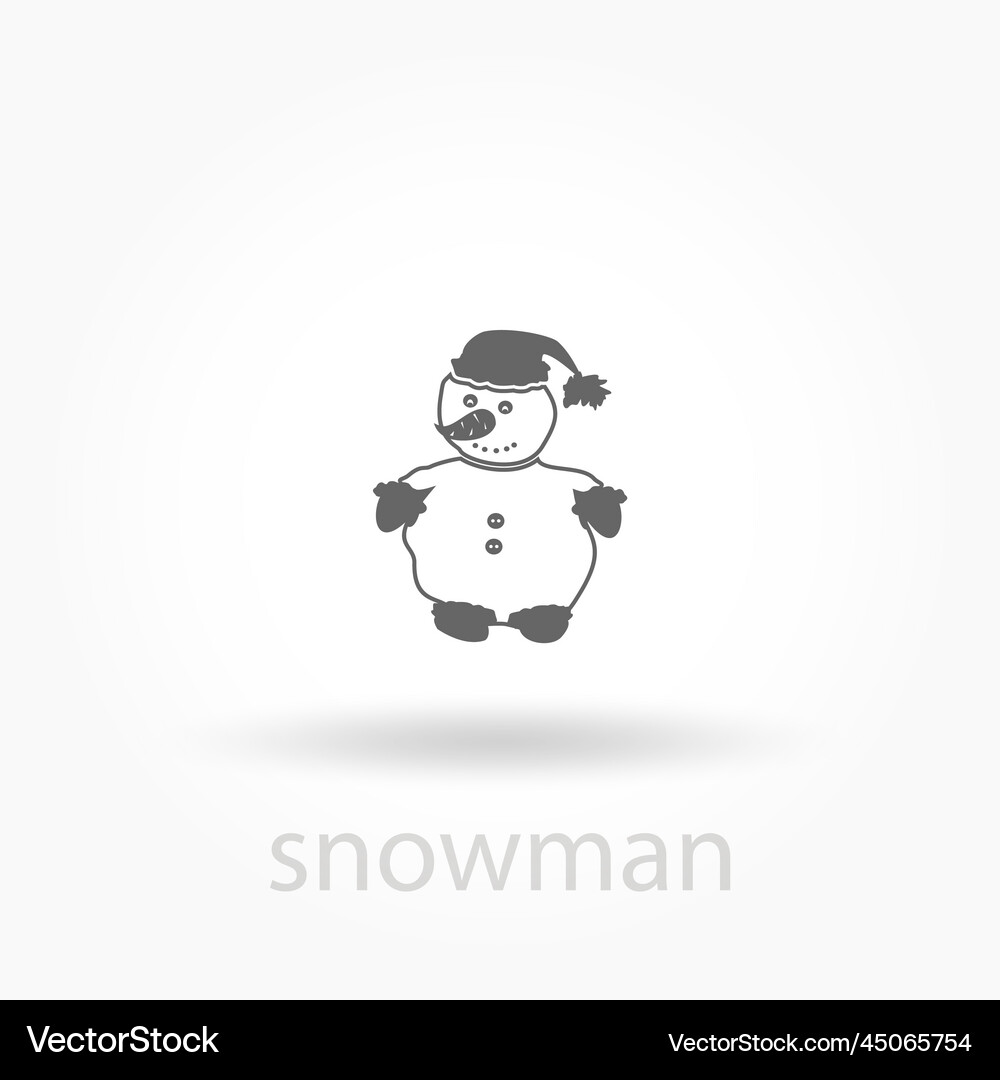 Snowman icon design concept Royalty Free Vector Image