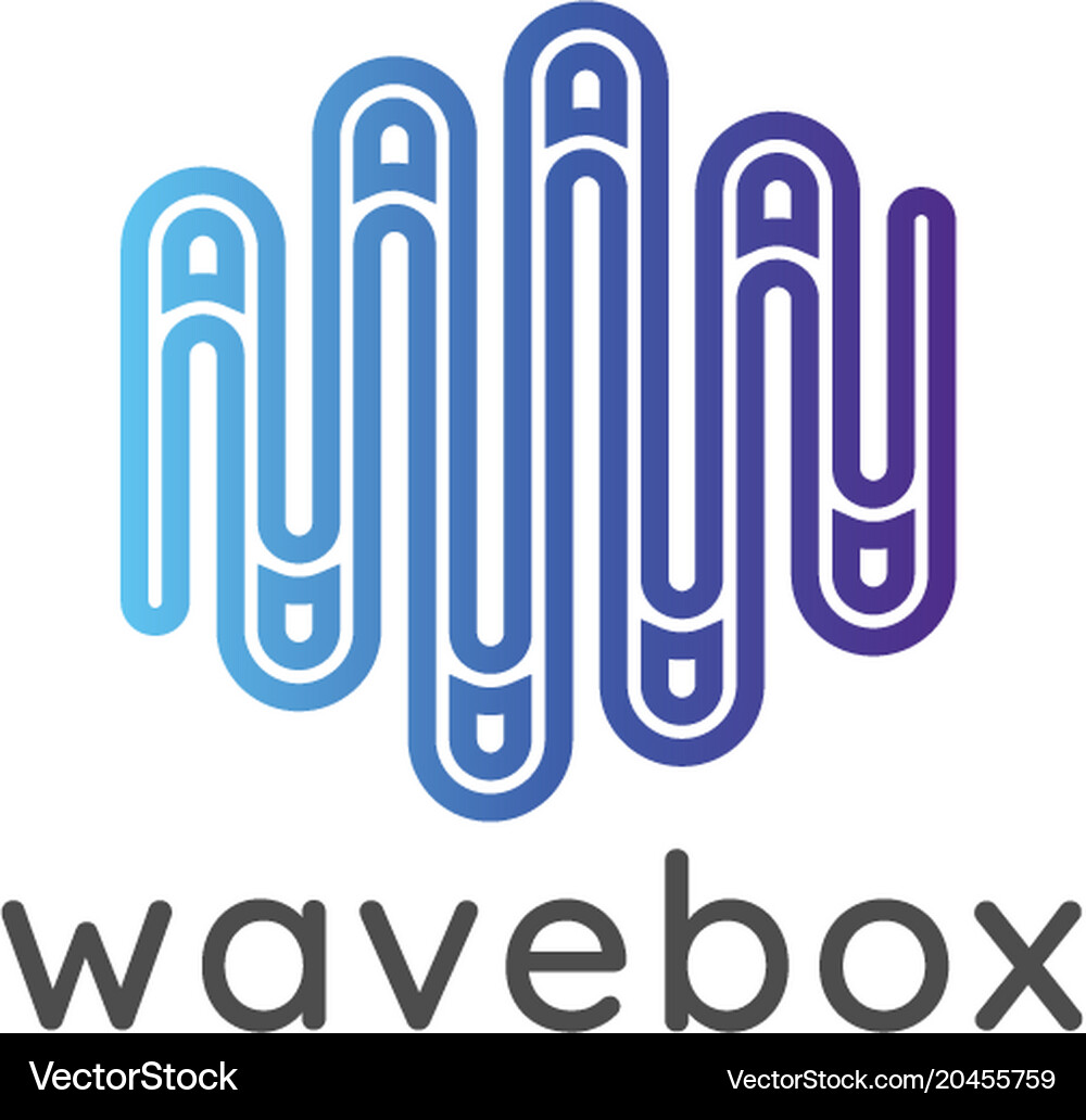 Abstract audio signal wave for business apps Vector Image