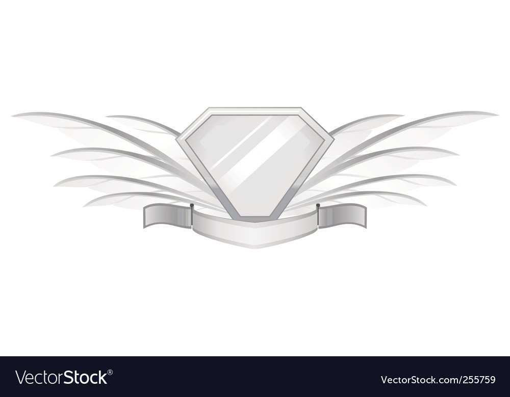 Feather shield Royalty Free Vector Image - VectorStock