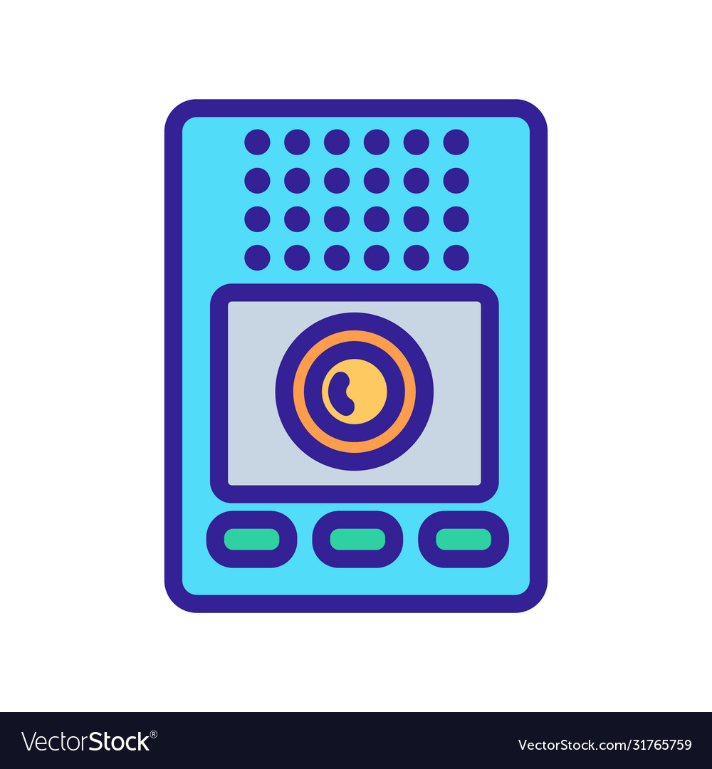Intercom Communication Device Icon Outline Vector Image