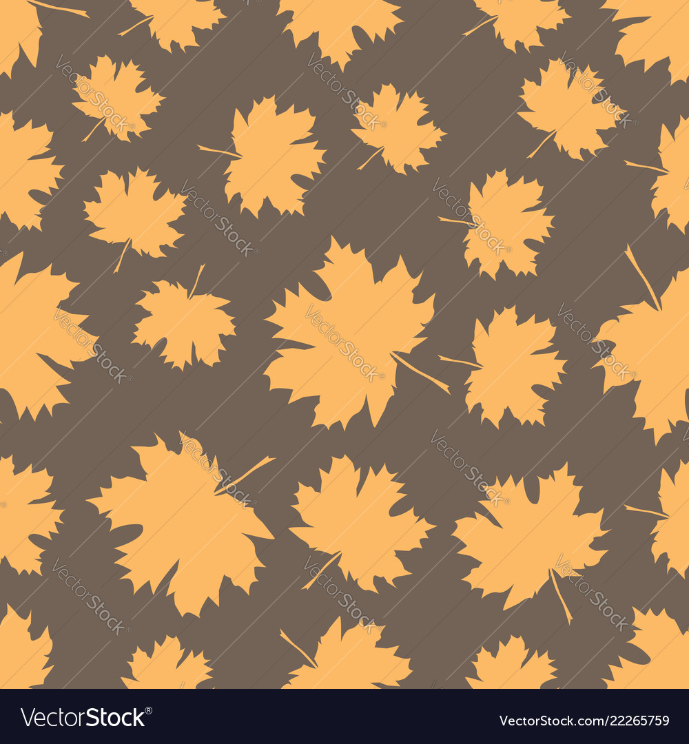 Seamless pattern with autumn maple leaves Vector Image