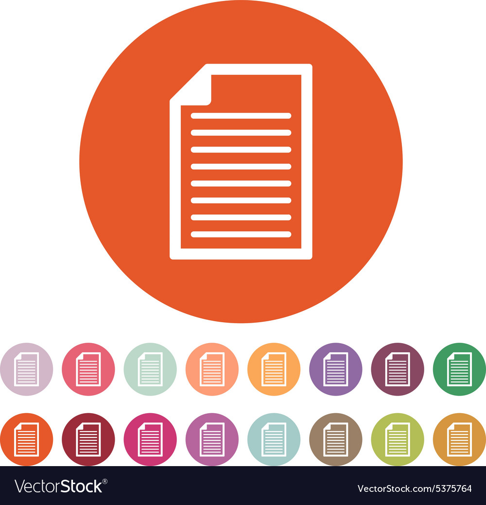 The document icon Notes symbol Flat Royalty Free Vector