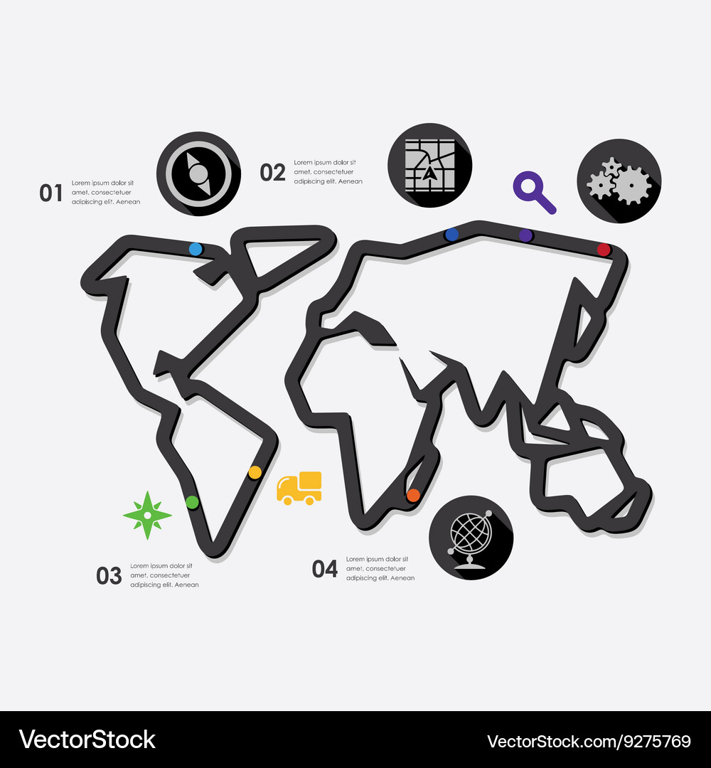 Navigation infographic Royalty Free Vector Image