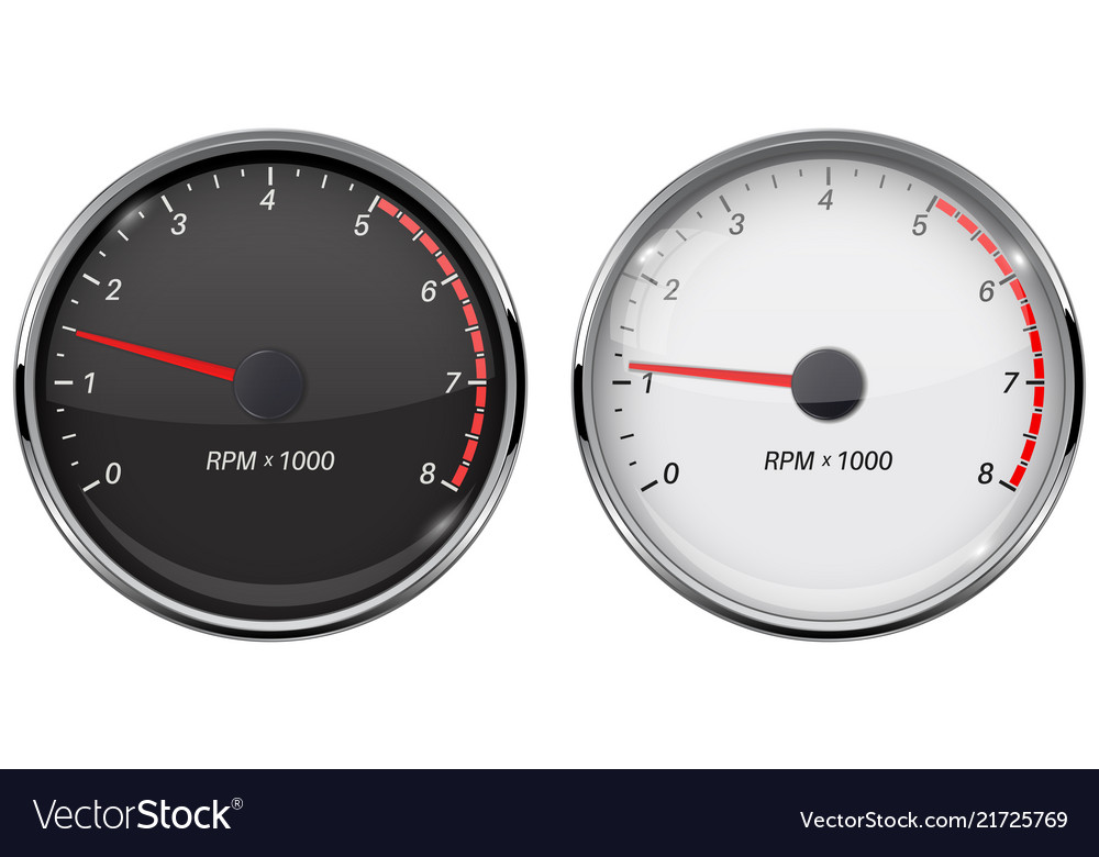 Tachometer set Royalty Free Vector Image - VectorStock
