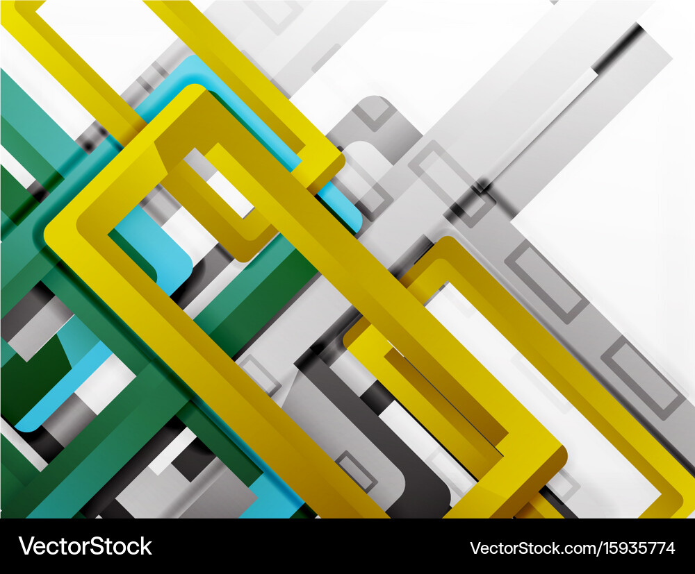 Rectangle tube elements background Royalty Free Vector Image