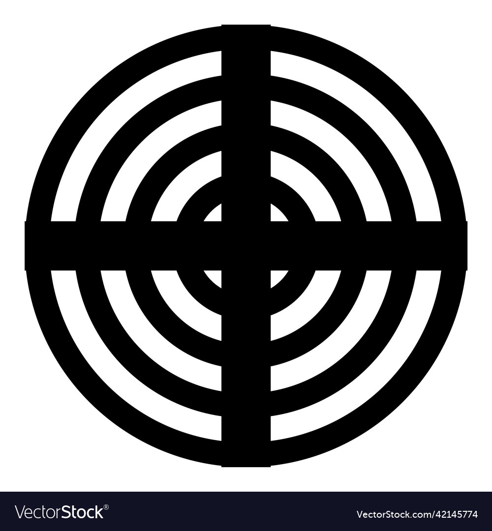 Reticle scope optical sight flat icon isolated Vector Image Reticle scope optical sight flat icon isolated Vector Image