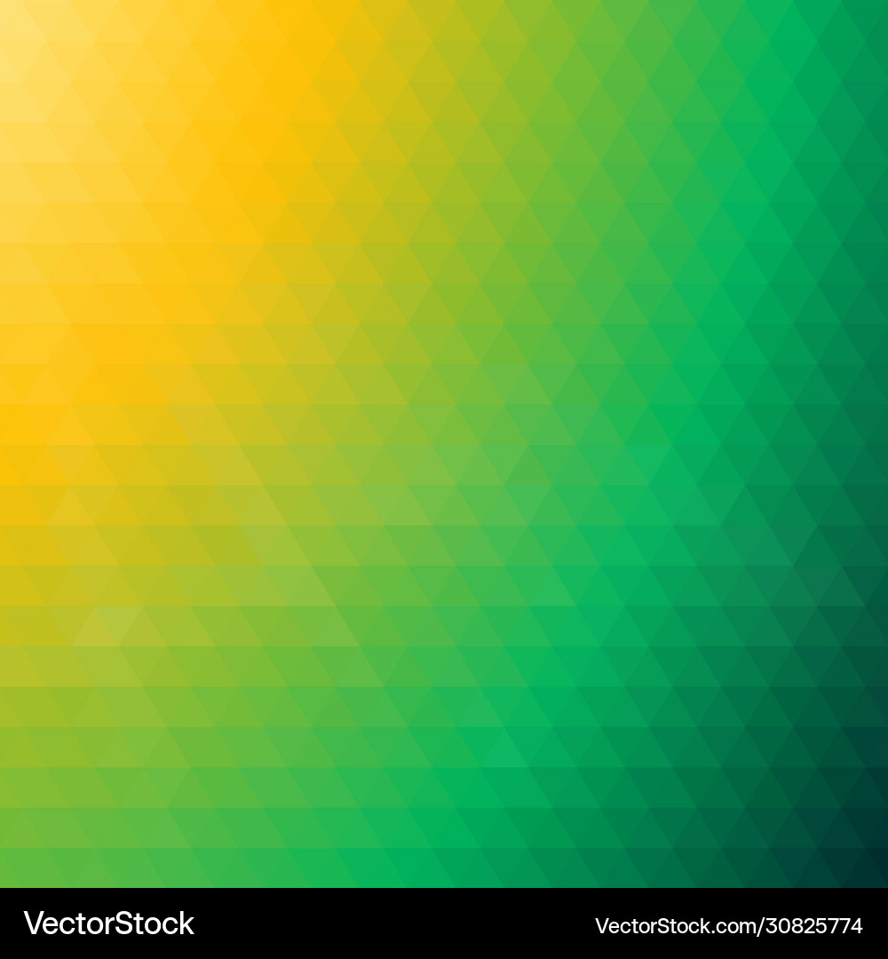 Yellow-green triangles in polygonal style eps 10 Vector Image