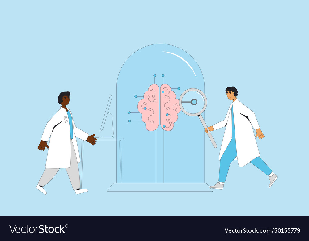 Artificial general intelligence research Vector Image Artificial general intelligence research Vector Image