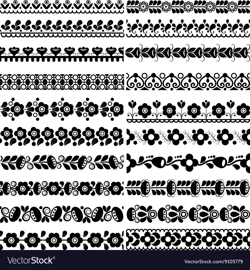 Seamless borders Royalty Free Vector Image - VectorStock