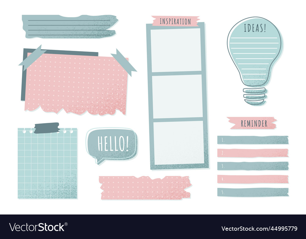 Vision board set Royalty Free Vector Image - VectorStock