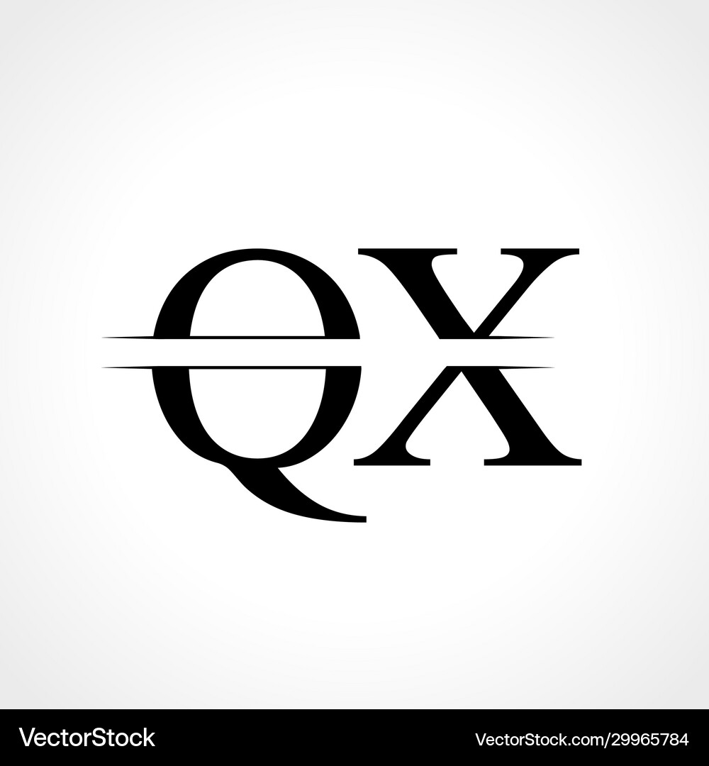 Initial monogram letter qx logo design template Vector Image