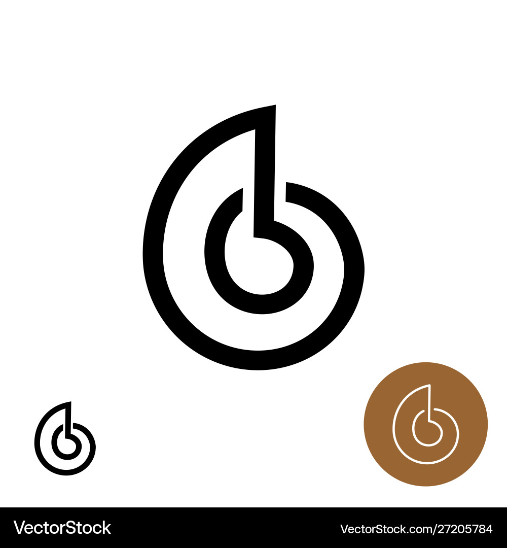 Snail house logo shell line style elegant Vector Image