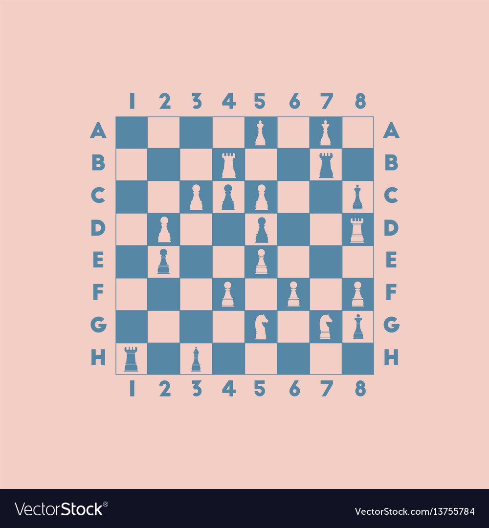 Various chess position Royalty Free Vector Image